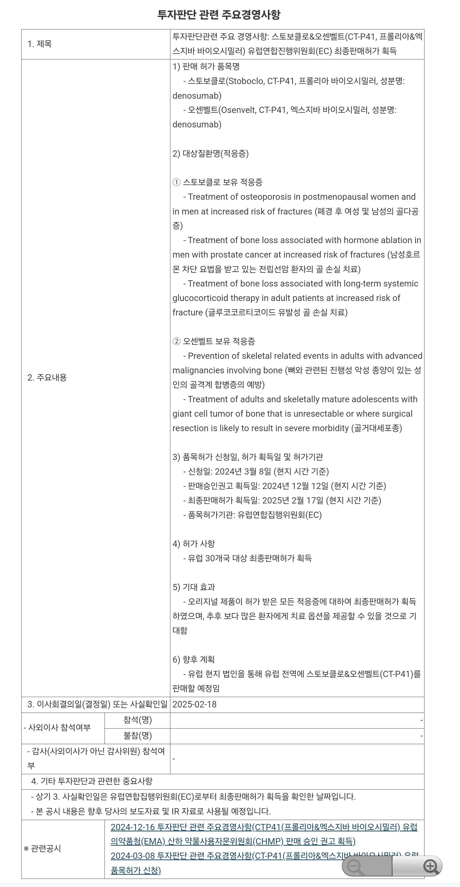 유럽허가 아님 판매허가임 조선 뭐냐??? : 셀트리온(068270)